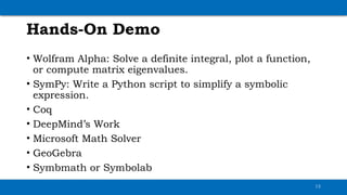 AI in Mathematics: Tools to solve the problem.pptx