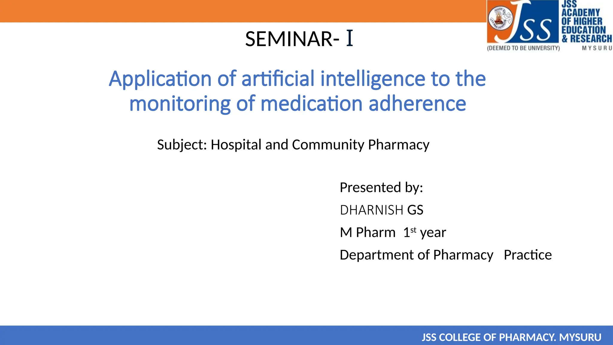 Artificial intelligence in Medication adherance.pptx
