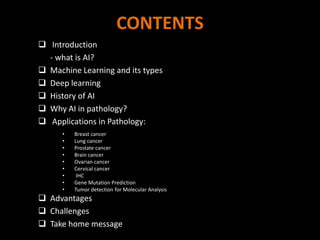 Artificial Intelligence in pathology | PPTX