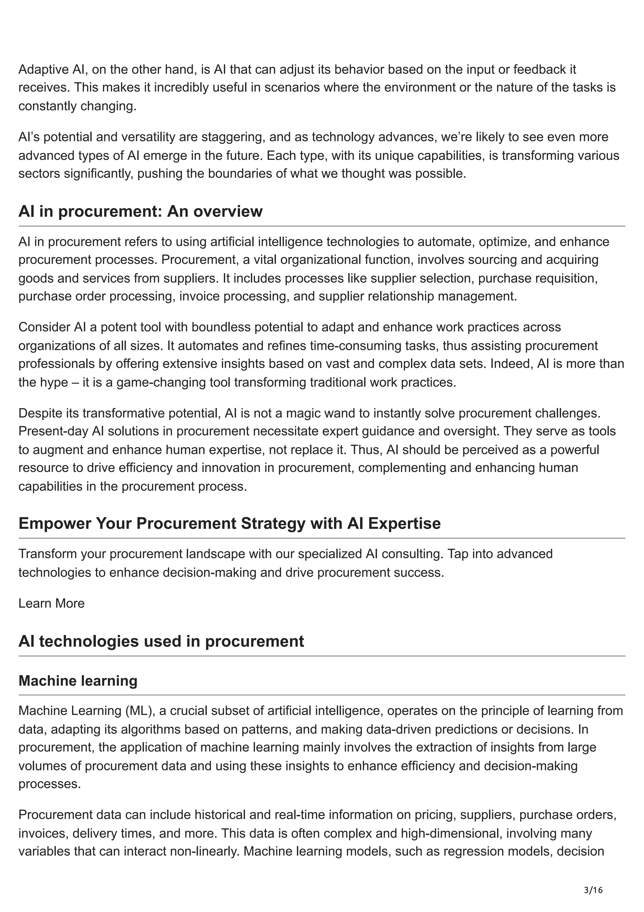 AI IN PROCUREMENT: REDEFINING EFFICIENCY THROUGH AUTOMATION | PDF