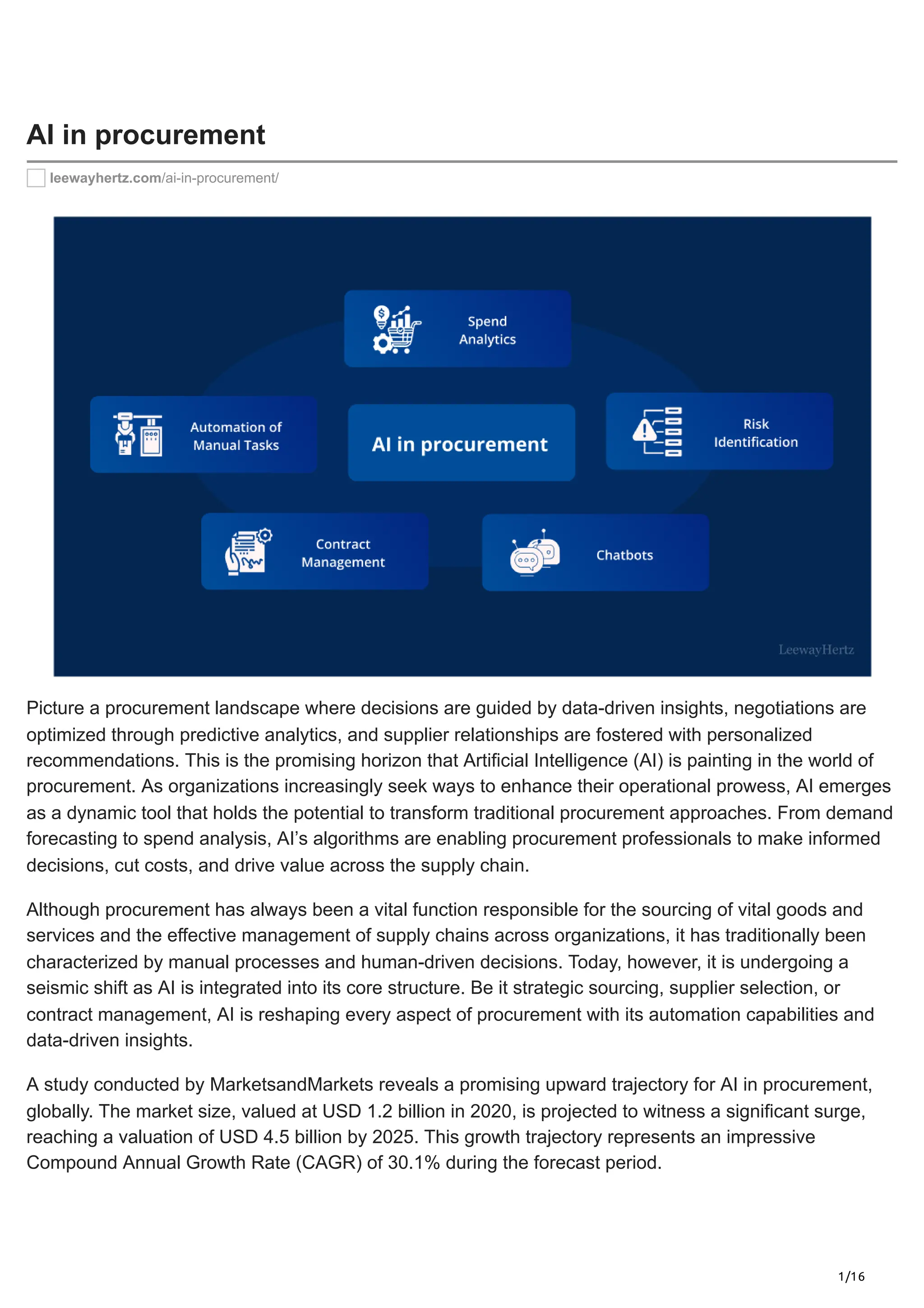 Ai In Procurement Redefining Efficiency Through Automation Pdf
