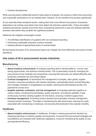 AI IN PROCUREMENT: REDEFINING EFFICIENCY THROUGH AUTOMATION | PDF | Technology Industry | Industries