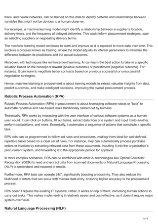 AI IN PROCUREMENT: REDEFINING EFFICIENCY THROUGH AUTOMATION | PDF