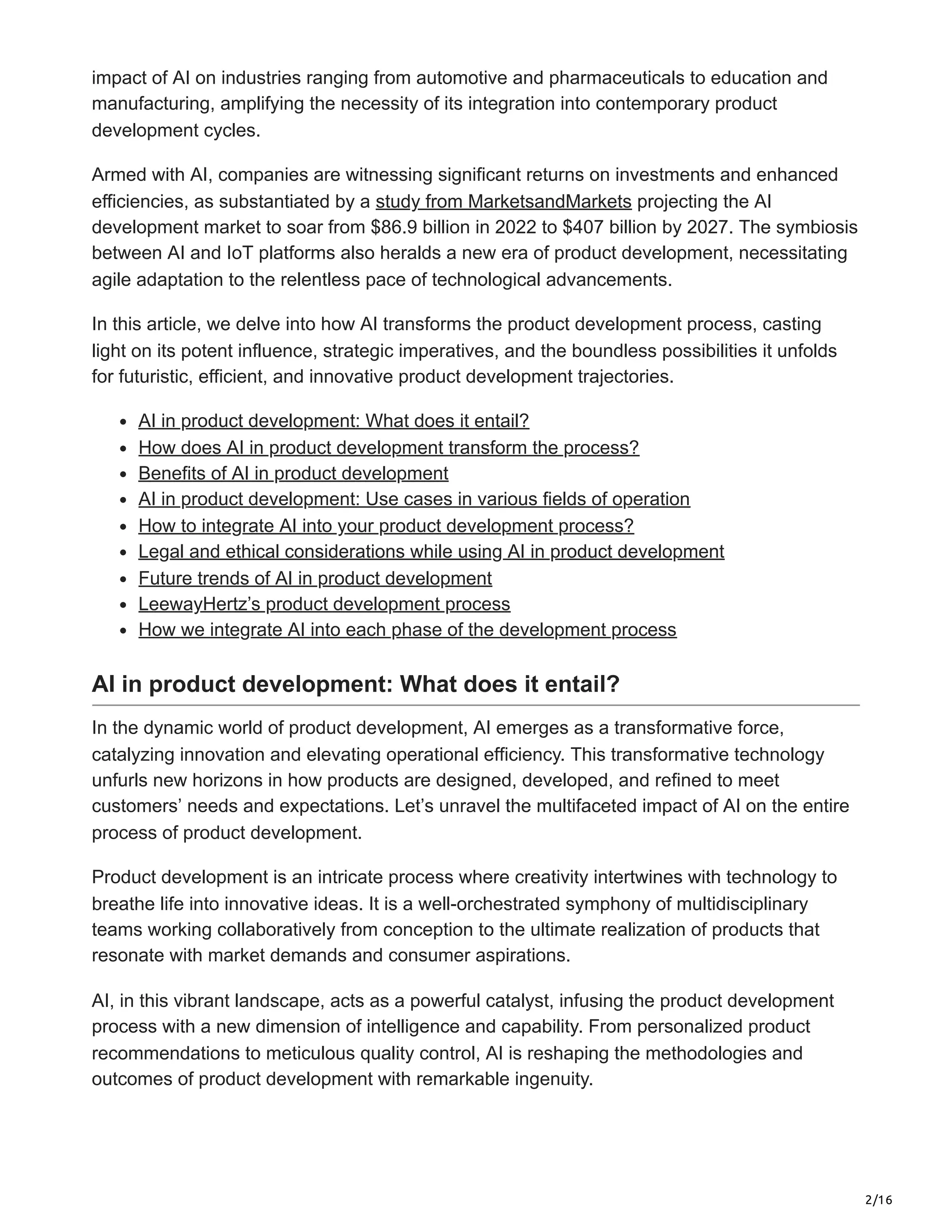 AI in product development An overview.pdf | Technology Industry ...