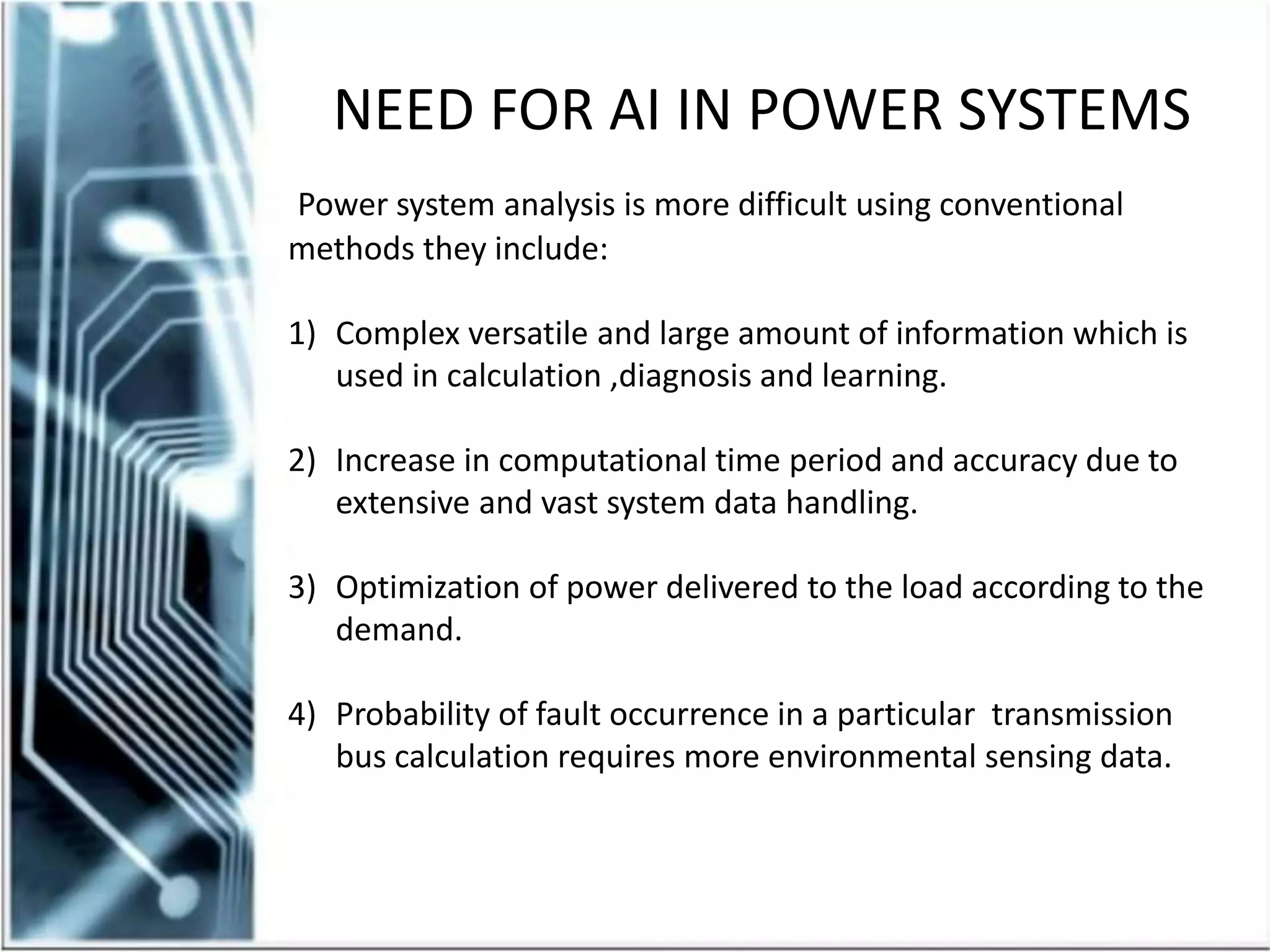 Artificial Intelligence in Power Systems | PPTX