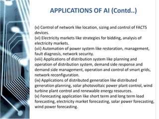 Artificial Intelligence in Power Systems | PPTX