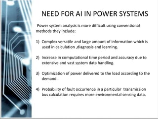 Artificial Intelligence in Power Systems | PPTX