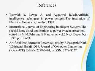 Artificial Intelligence in Power System overview | PPTX