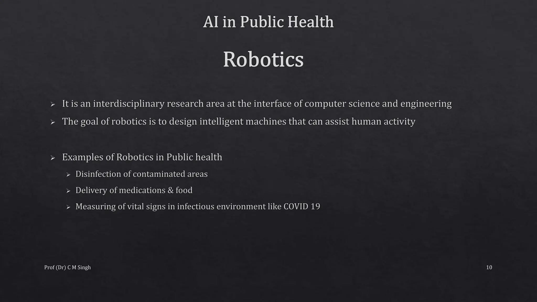 Artificial Intelligence in Public Health | PPTX