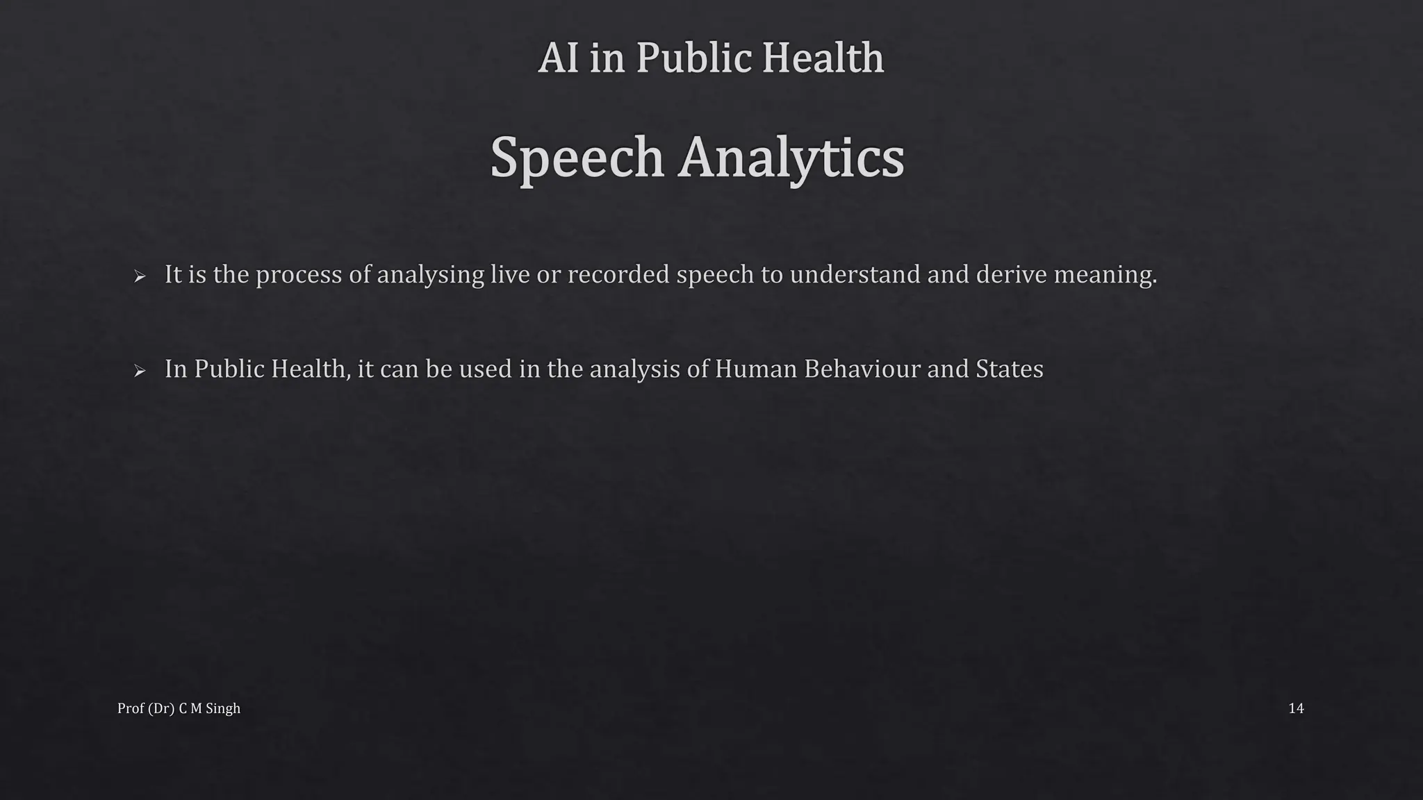 Artificial Intelligence in Public Health | PPTX