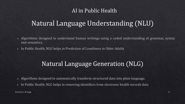 Artificial Intelligence in Public Health | PPTX | Healthcare Industry | Industries
