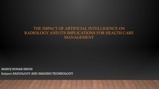 AI in Radiology including intersection... | PPT