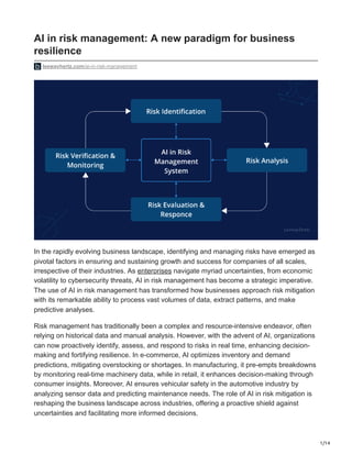 AI in risk management: A new paradigm for business resilience | PDF