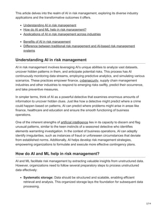 AI in risk management: A new paradigm for business resilience | PDF