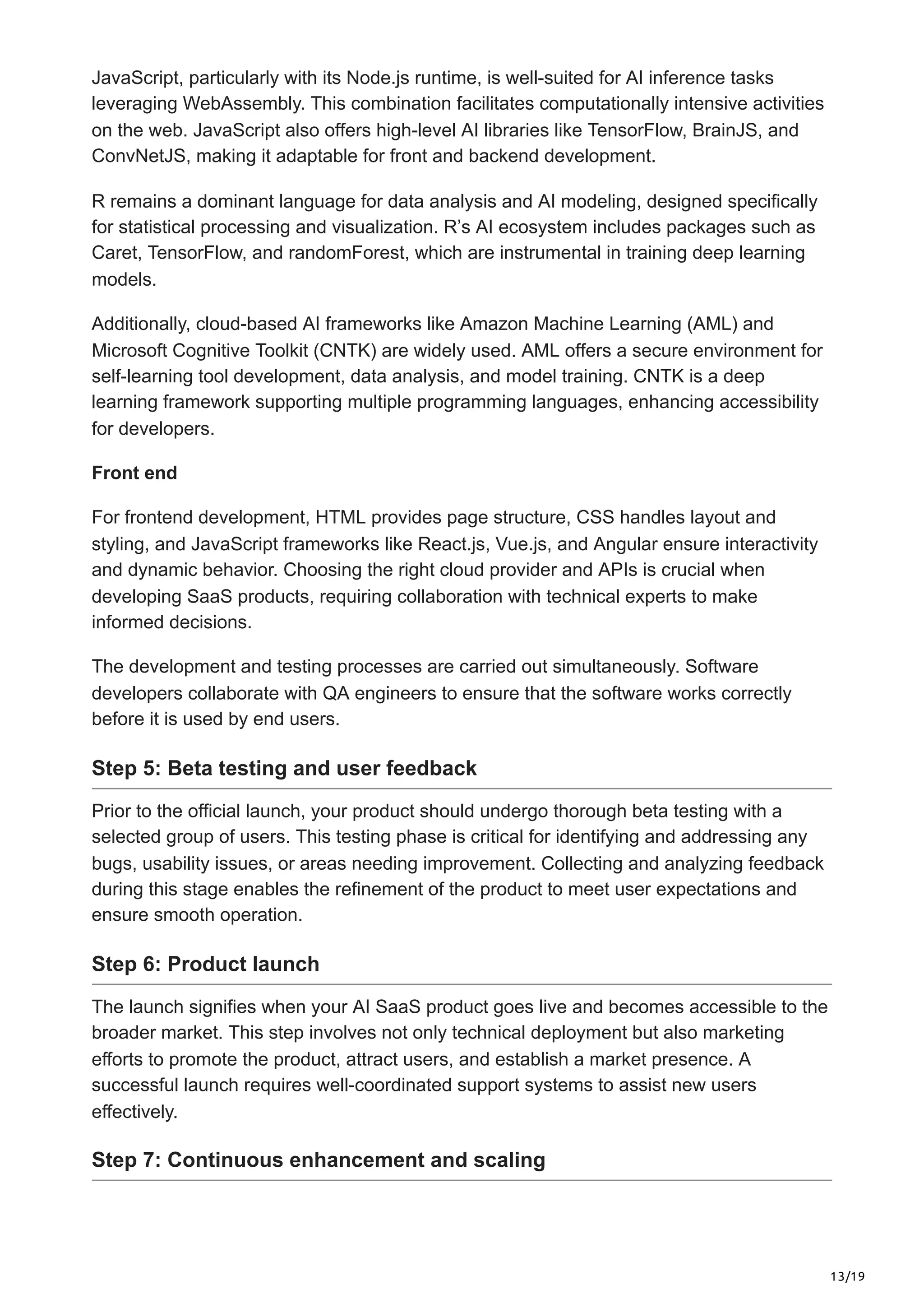 AI in SaaS Benefits applications implementation and development.pdf