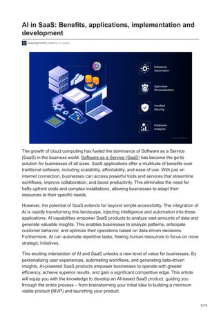 AI in SaaS Benefits applications implementation and development.pdf