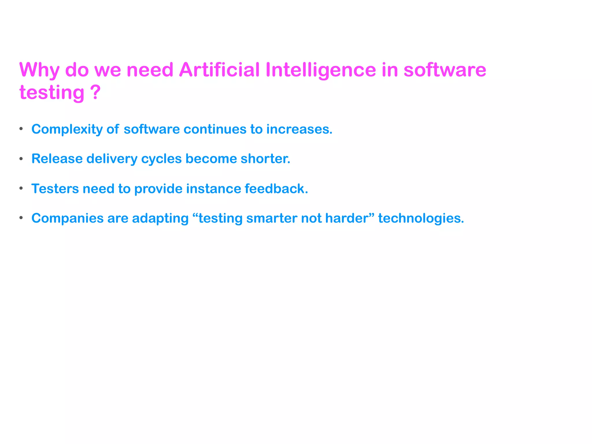 Ai in software automation testing - testim.io