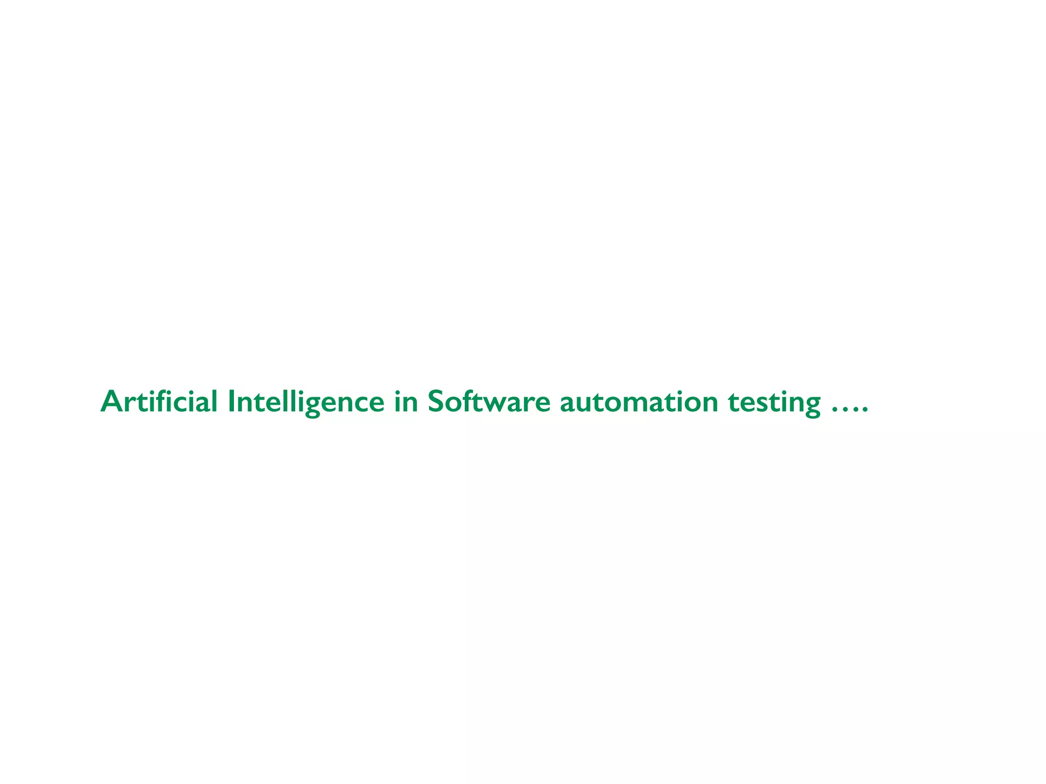 Ai in software automation testing - testim.io