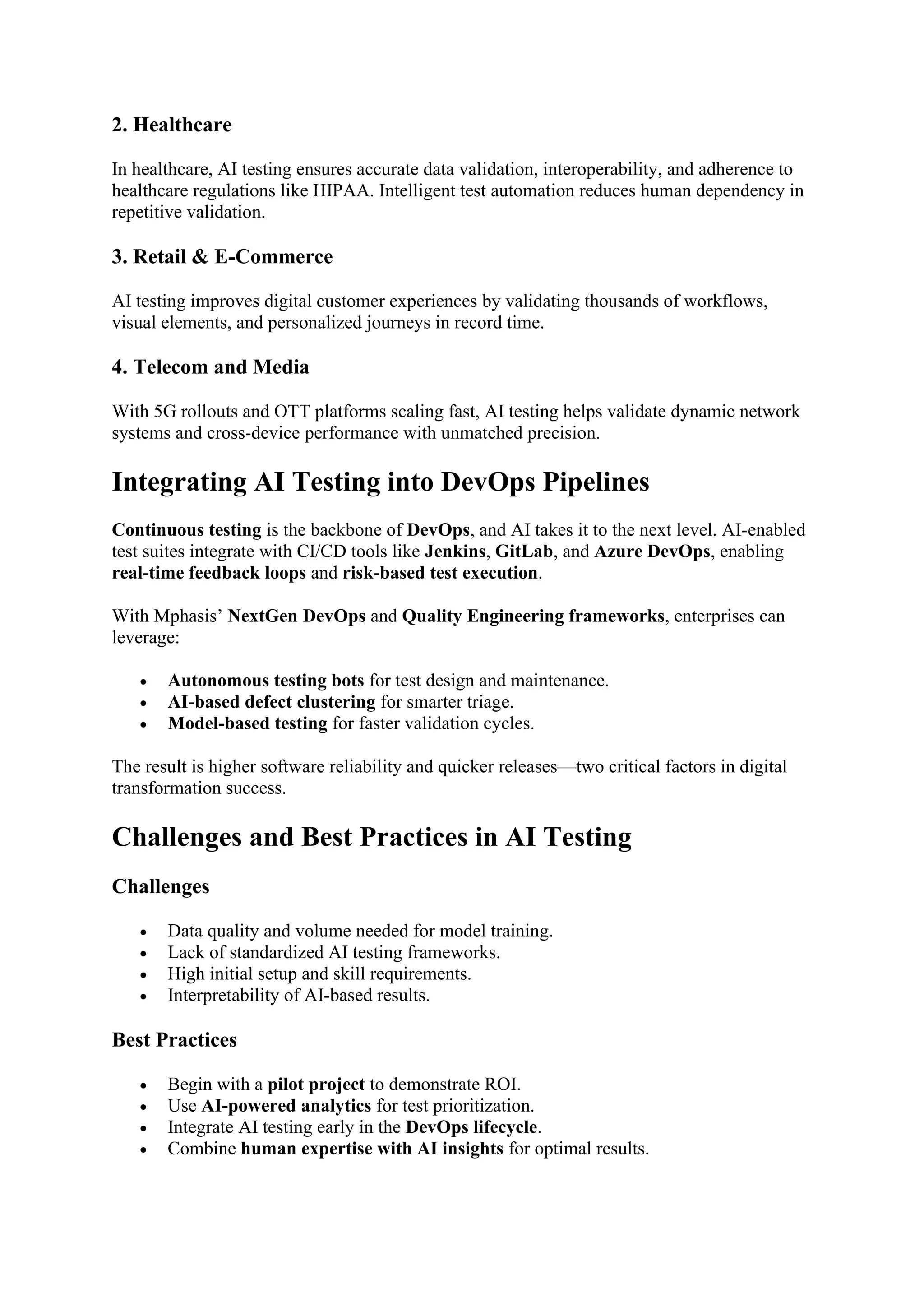 AI in Software Testing: The Future of Quality Engineering with Mphasis ...