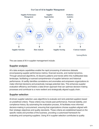 AI IN SUPPLIER MANAGEMENT: THE NEW FRONTIER IN PROCUREMENT INNOVATION | PDF