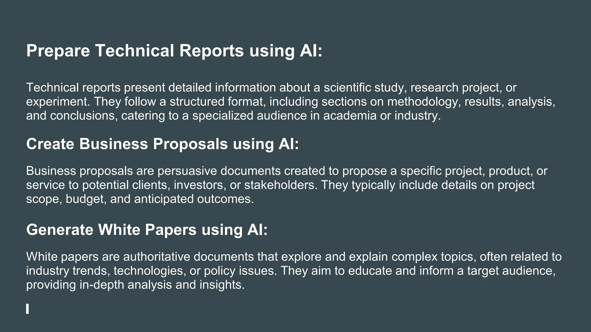 AI IN TECHNICAL WRITING – EXAMPLES AND REUSABLE PROMPTS.pptx
