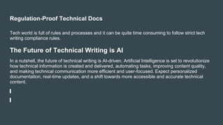 AI IN TECHNICAL WRITING – EXAMPLES AND REUSABLE PROMPTS.pptx
