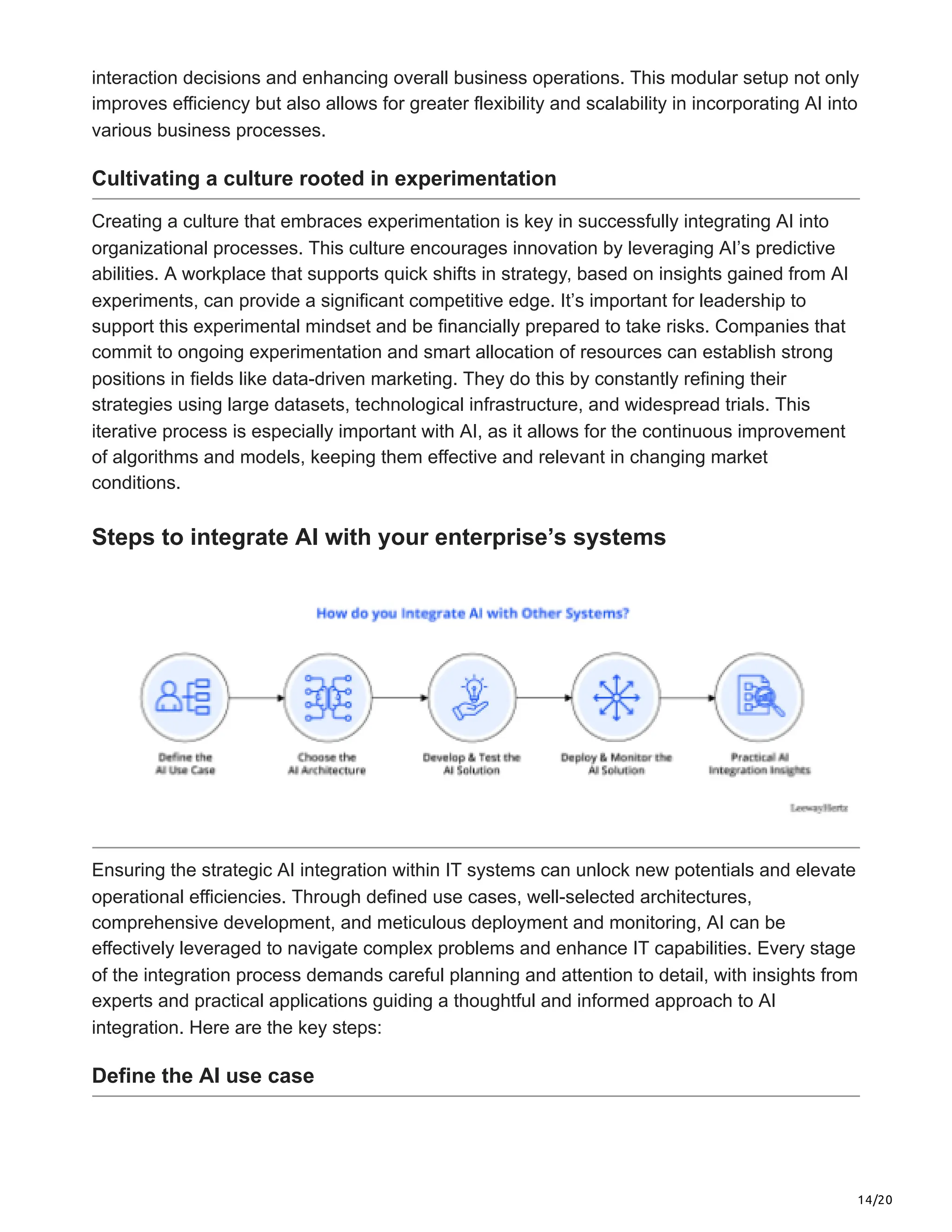 AI integration - Transforming businesses with intelligent solutions.pdf