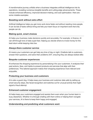 AI integration - Transforming businesses with intelligent solutions.pdf