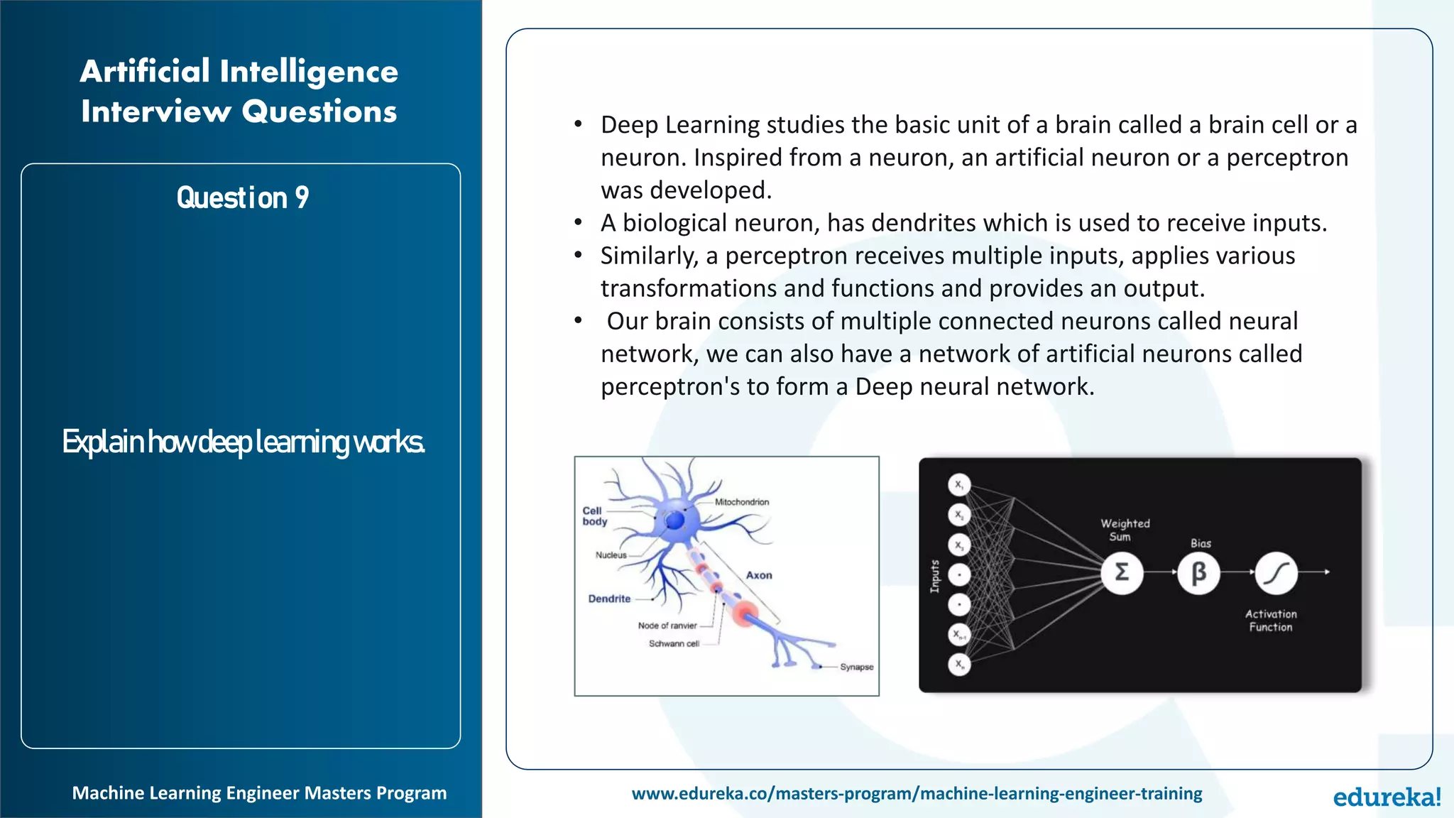 Artificial Intelligence (AI) Interview Questions and Answers | Edureka | PDF | Technology ...