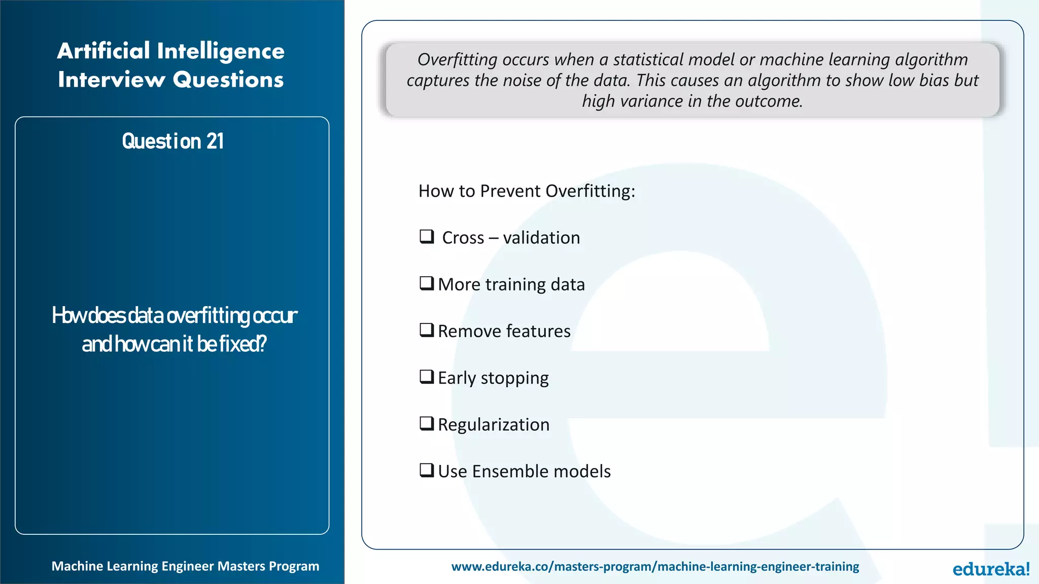 Artificial Intelligence (AI) Interview Questions and Answers | Edureka | PDF | Technology ...
