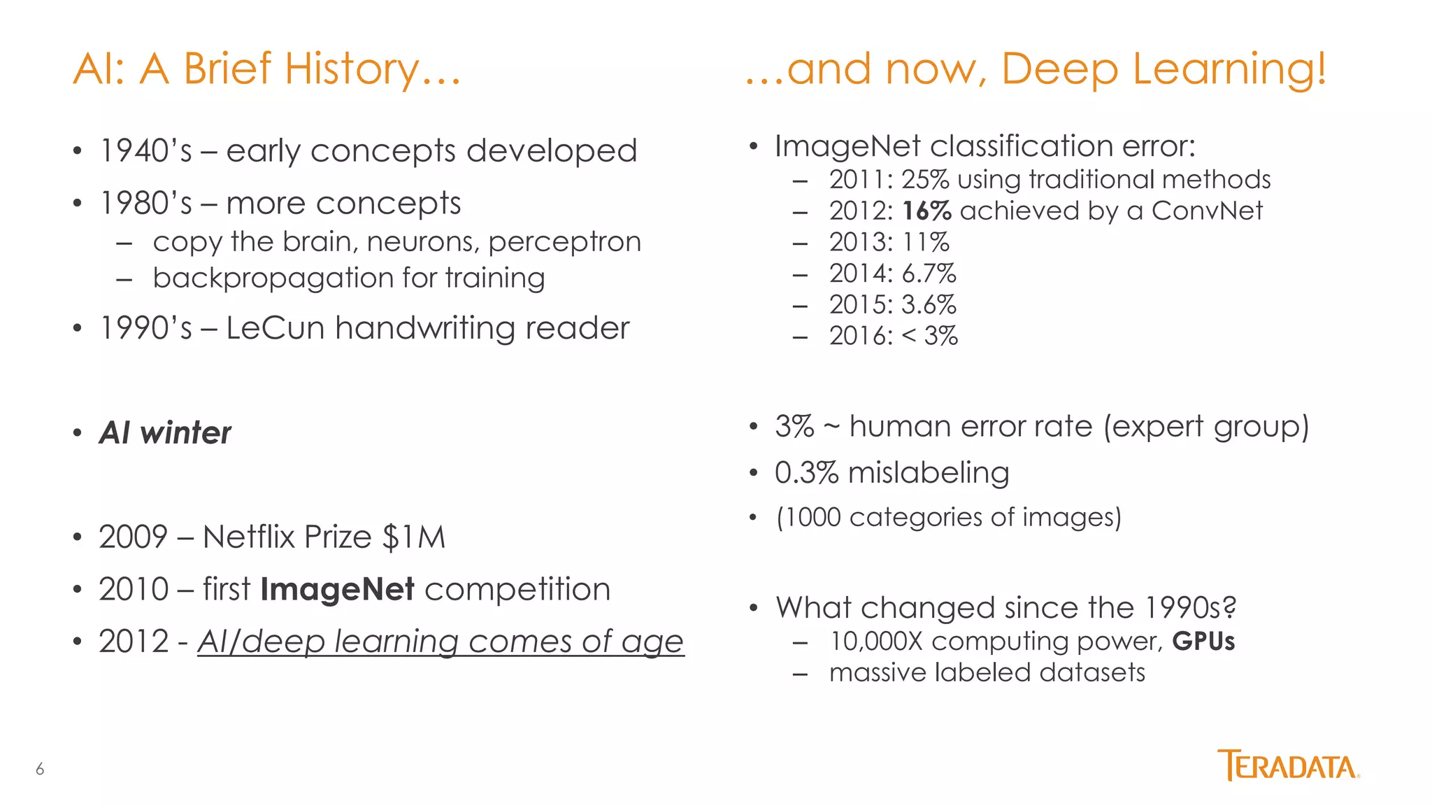 AI in the Enterprise: Past, Present & Future - StampedeCon AI Summit 2017 | PDF