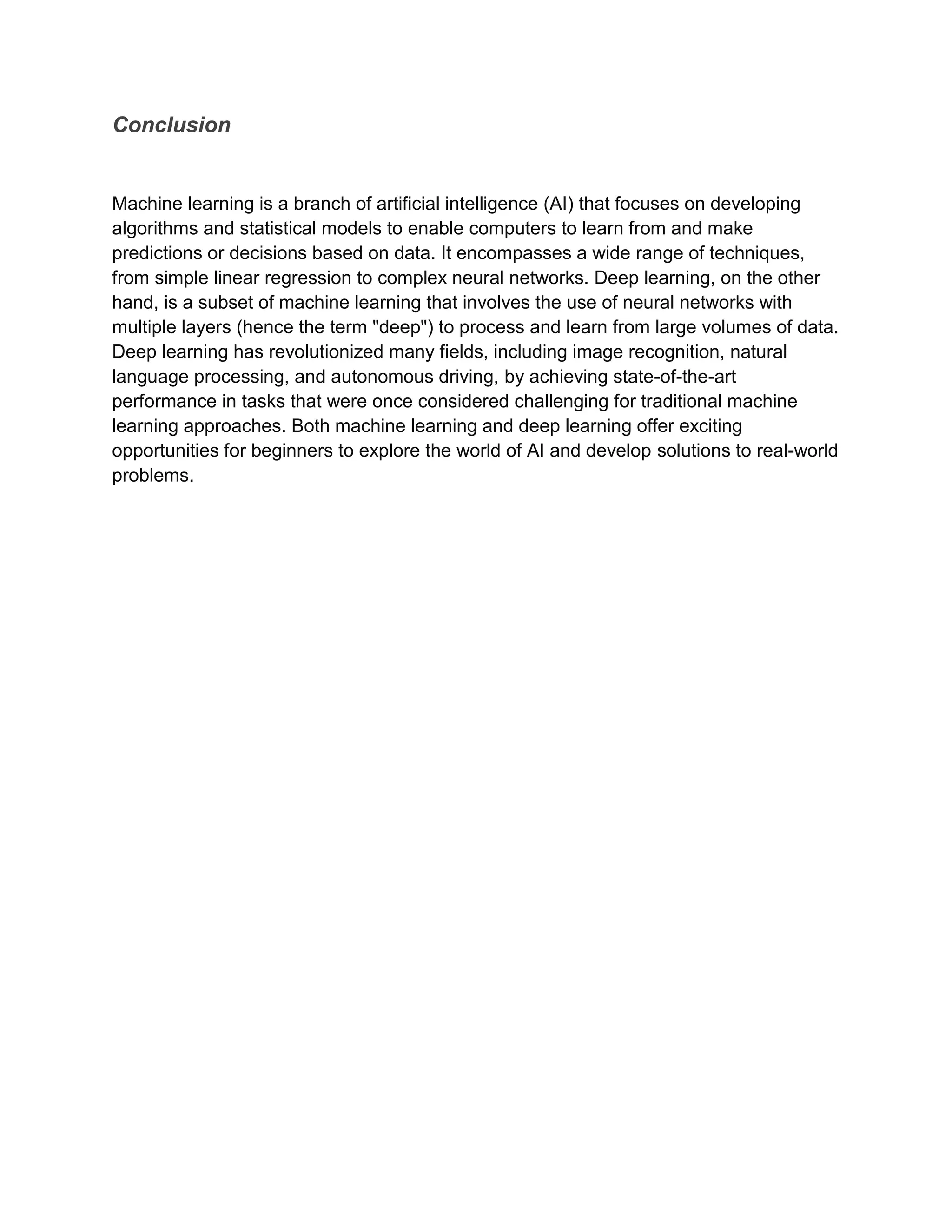 A BRIEF INTRODUCTION TO ARTIFICIAL INTELLIGENCE | DOCX