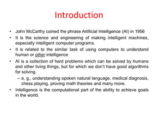 Ai introduction ppt | PDF