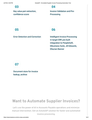 AI Invoice Processing: Automating Supplier Invoices with AstuteAP | PDF