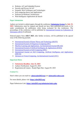 Online Paper Submission - International Conference on Artificial Intelligence and IoT (AIIoT ...
