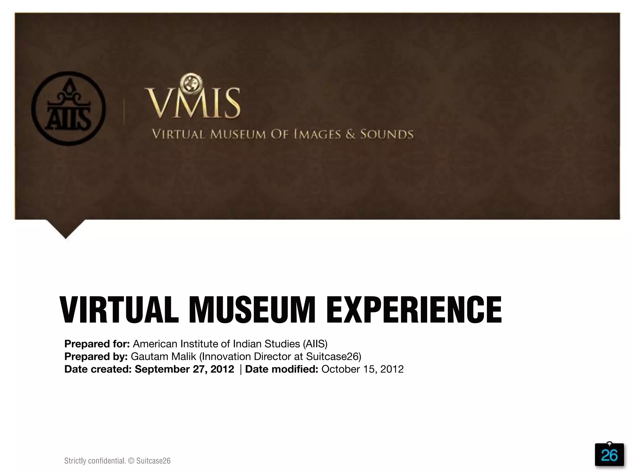 Designing a virtual museum experience | PPT