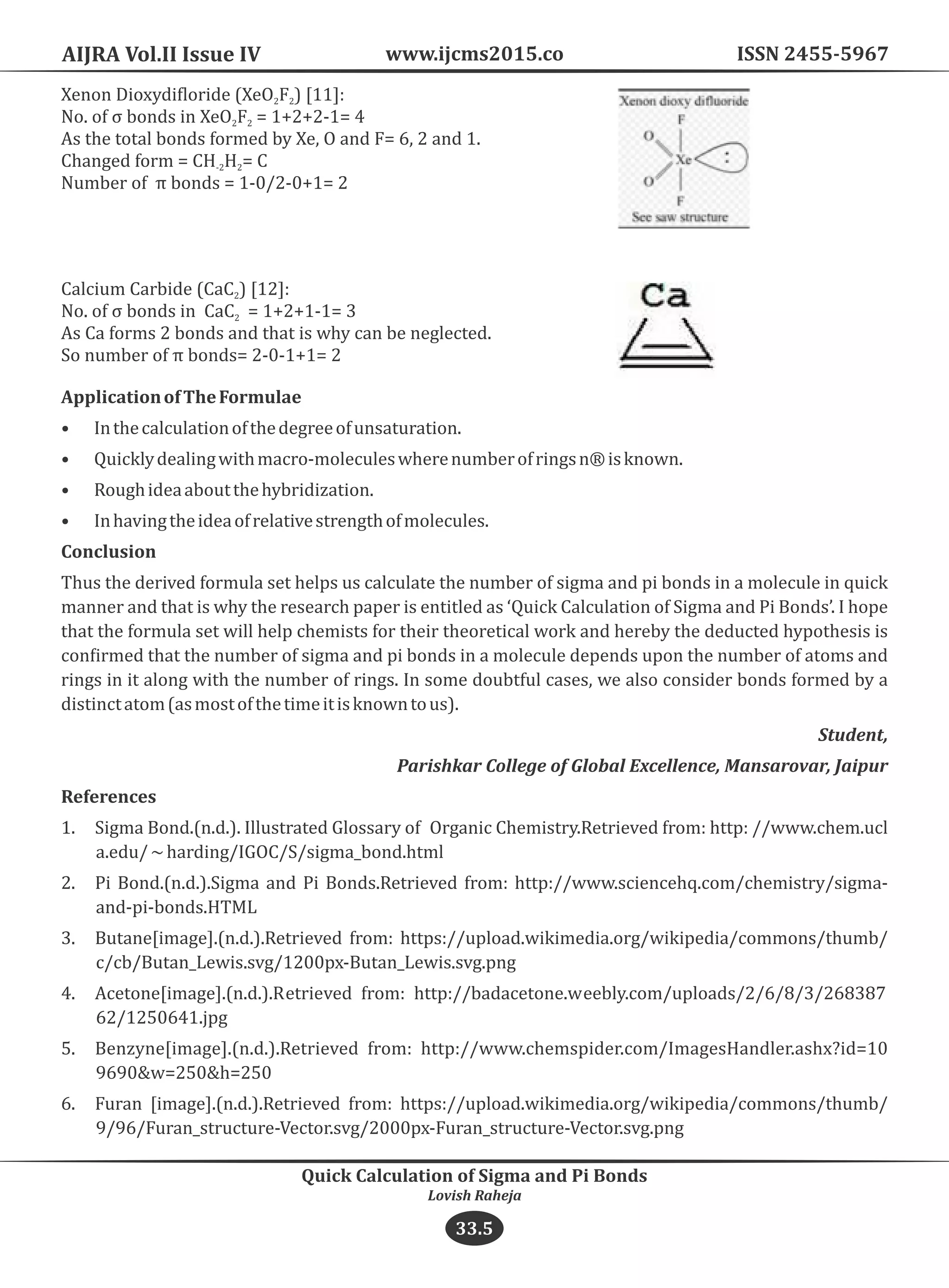 Quick Calculation of Sigma and Pi Bond by Lovish Raheja | PDF