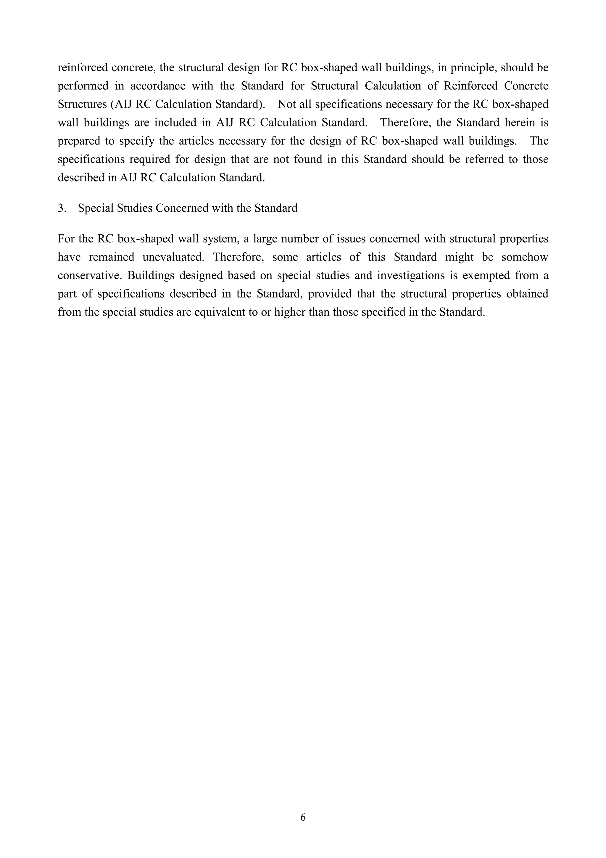 Aij standard for structural design of reinforced concrete boxed shaped ...
