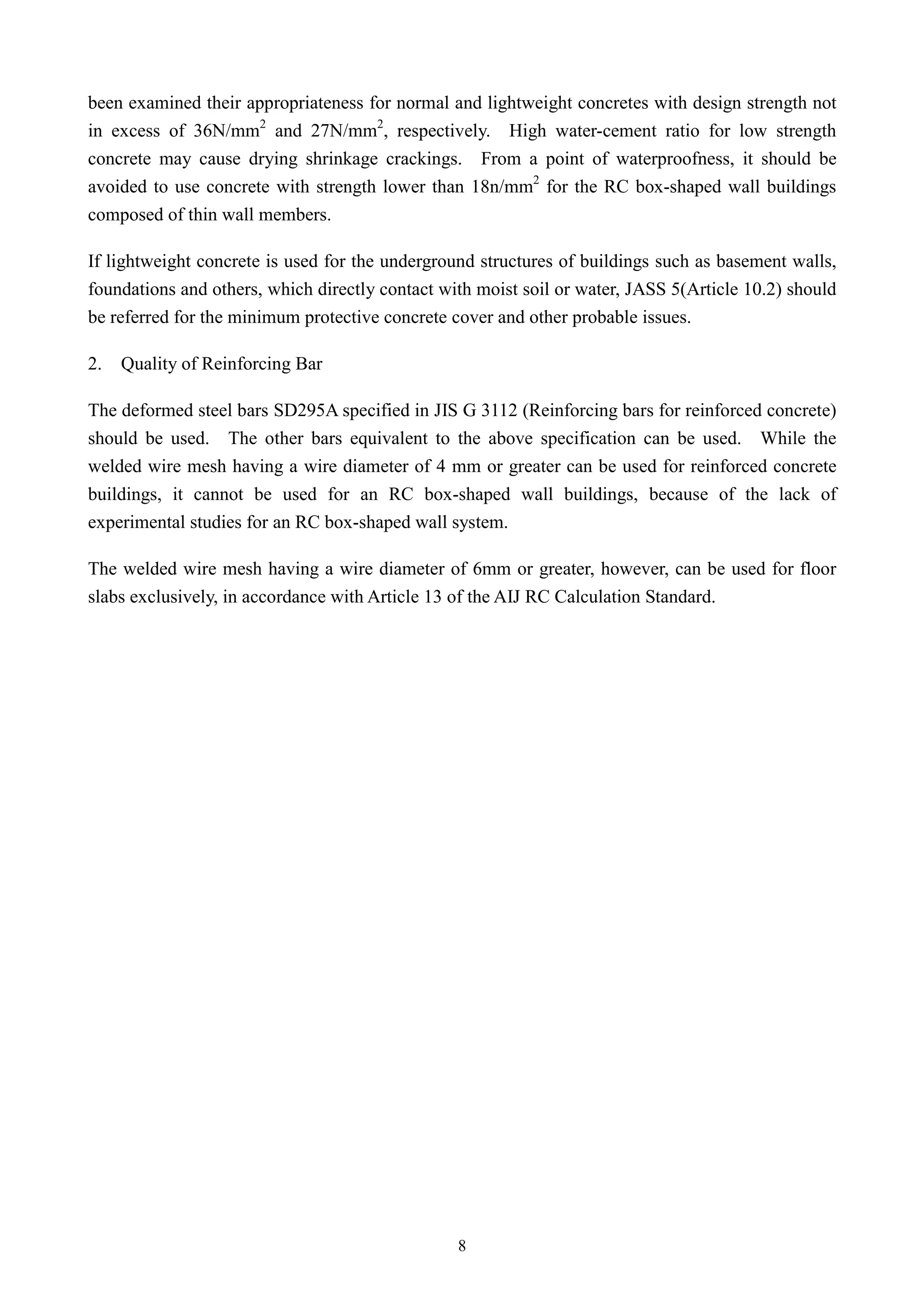 Aij standard for structural design of reinforced concrete boxed shaped ...