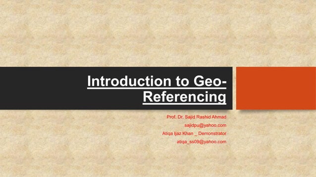 Lec_6_Intro to geo-referencing | PPT
