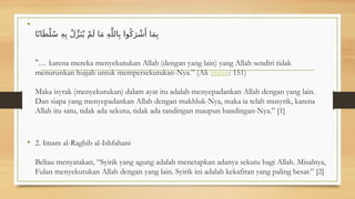 pengertian dan hikmah SYIRIK dan contohnya(2).pptx