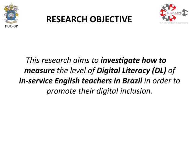 Assessing digital literacy levels: the design of an instrument | PPT