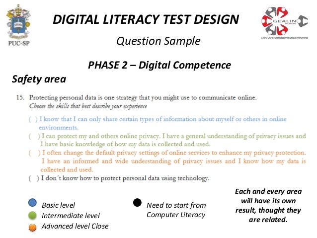 Assessing digital literacy levels: the design of an instrument