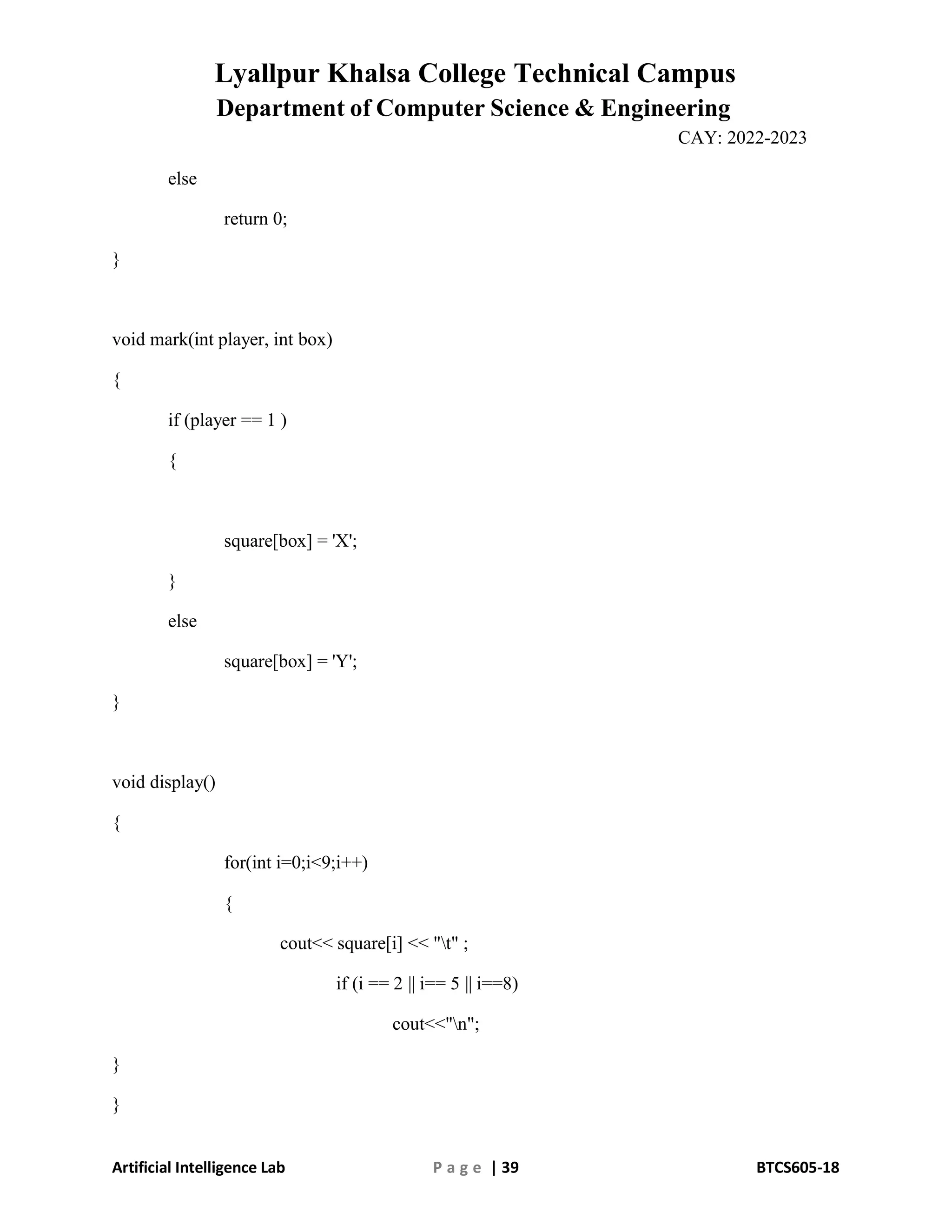 AI_LAB_Manual in c with all the programs | DOCX | Computer Software and ...