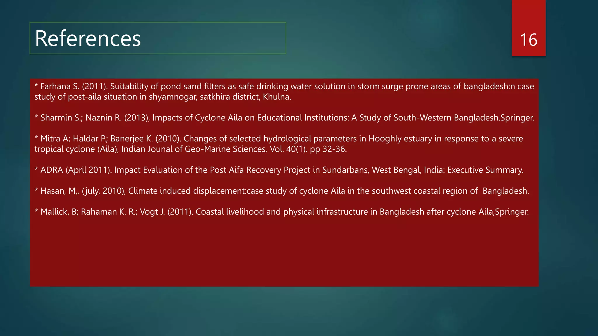 Cyclone Aila case study | PPTX