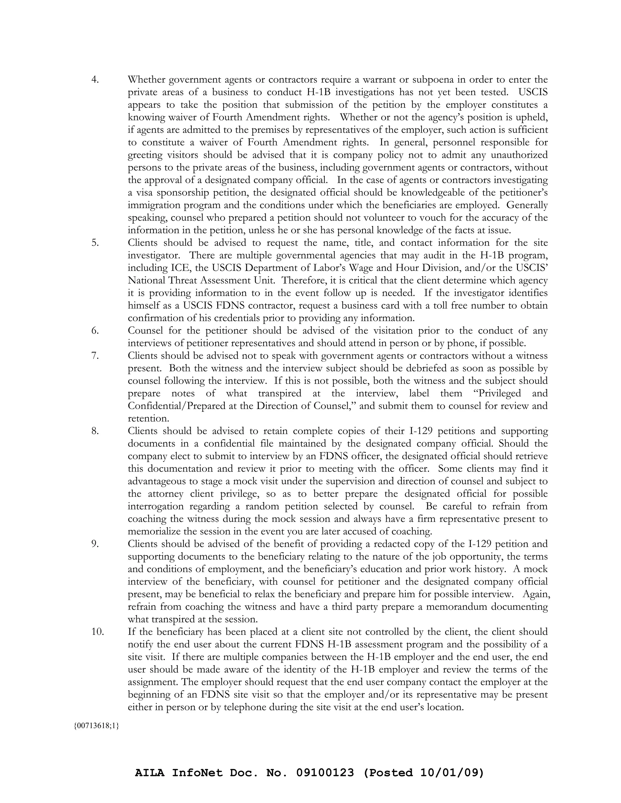 Aila Practice Pointer Fdns Site Visits | PDF