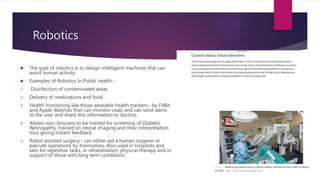 Role of Artificial Intelligence in Public Health | PPTX