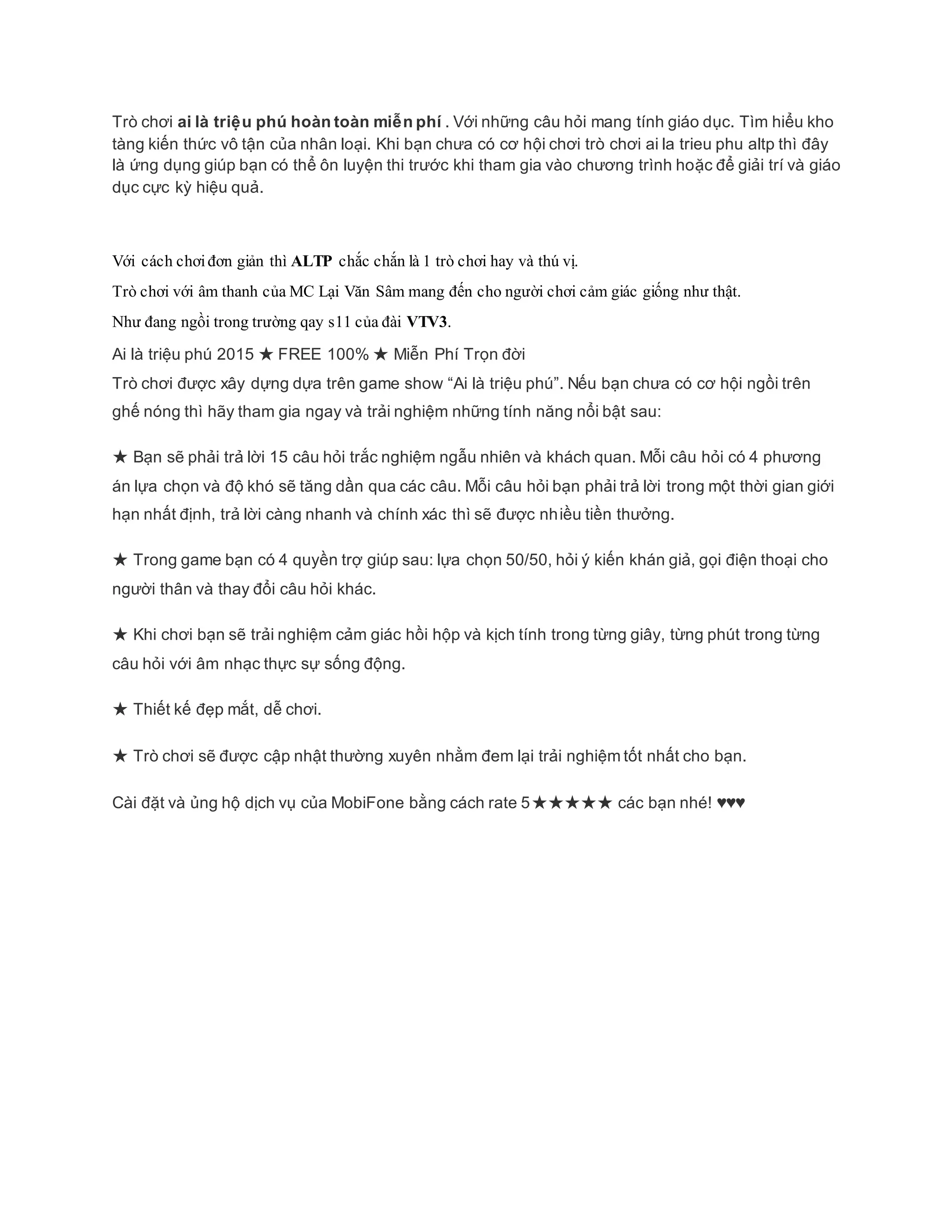 Ai la trieu phu | DOCX