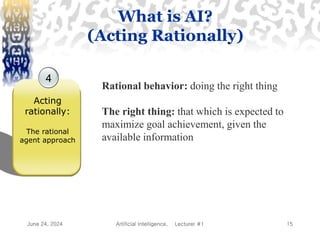 Artificial Intelligence Lecture Slide 01 | PPT