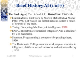 Artificial Intelligence Lecture Slide 02 | PPT | Artificial Intelligence | Technology & Computing